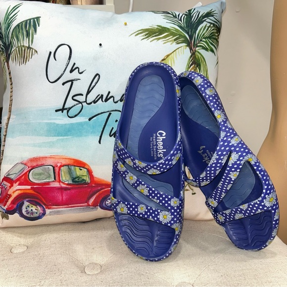 cheeks | Shoes | Cheeks Health Sandals By Tony Little Blue Health ...